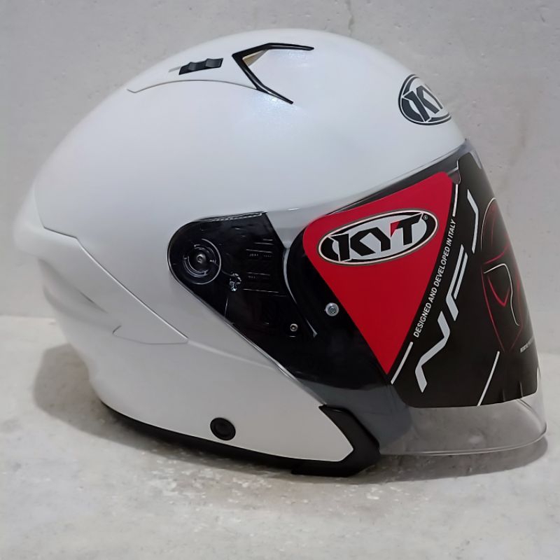 Jual HELM KYT NFJ SOLID WHITE ASPHALT GREY BLACK DOFF ORIGINAL | Shopee ...