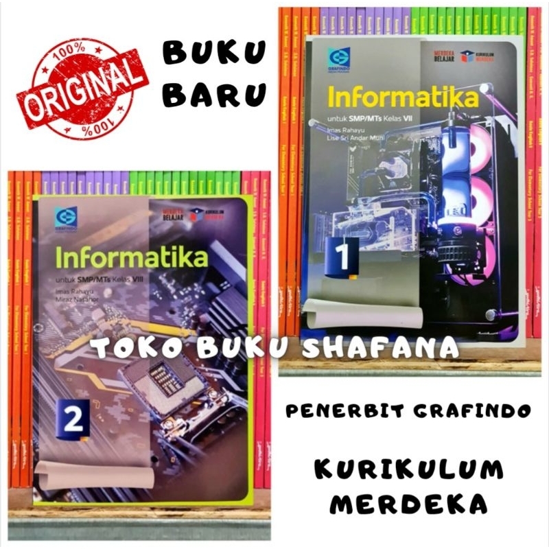 Jual Buku Informatika SMP Kelas 7 8 / 1 2 Grafindo Kurikulum Merdeka Original | Shopee Indonesia