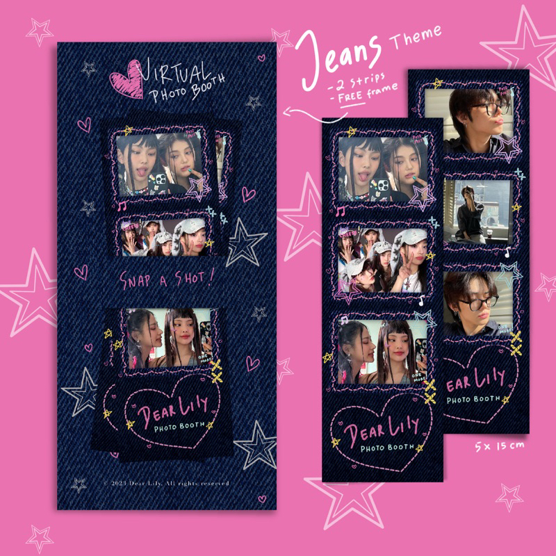 Jual DEAR LILY - PRINT PHOTO BOOTH Jeans Theme - Cetak Photo Strip Tema ...