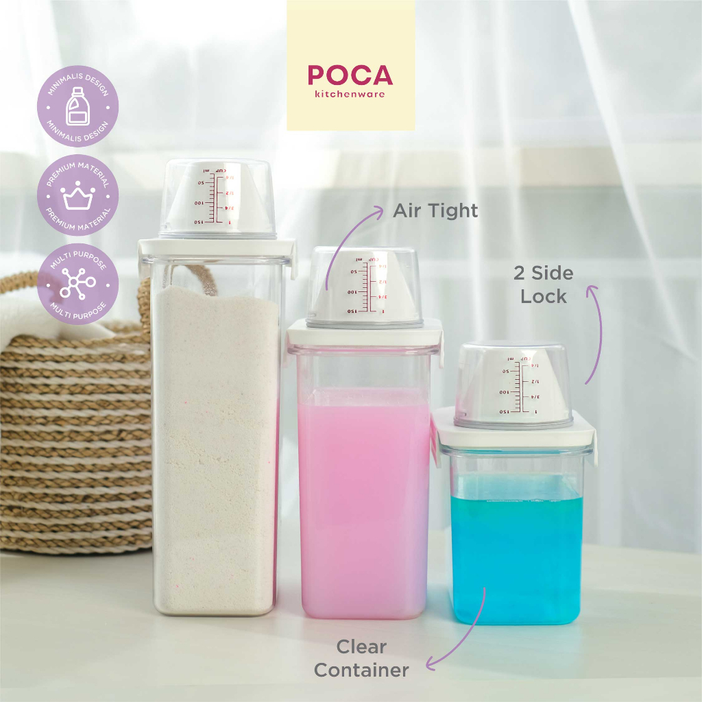 Jual Botol Laundry Kontainer Sabun Cair Toples Detergent Bubuk Gratis ...