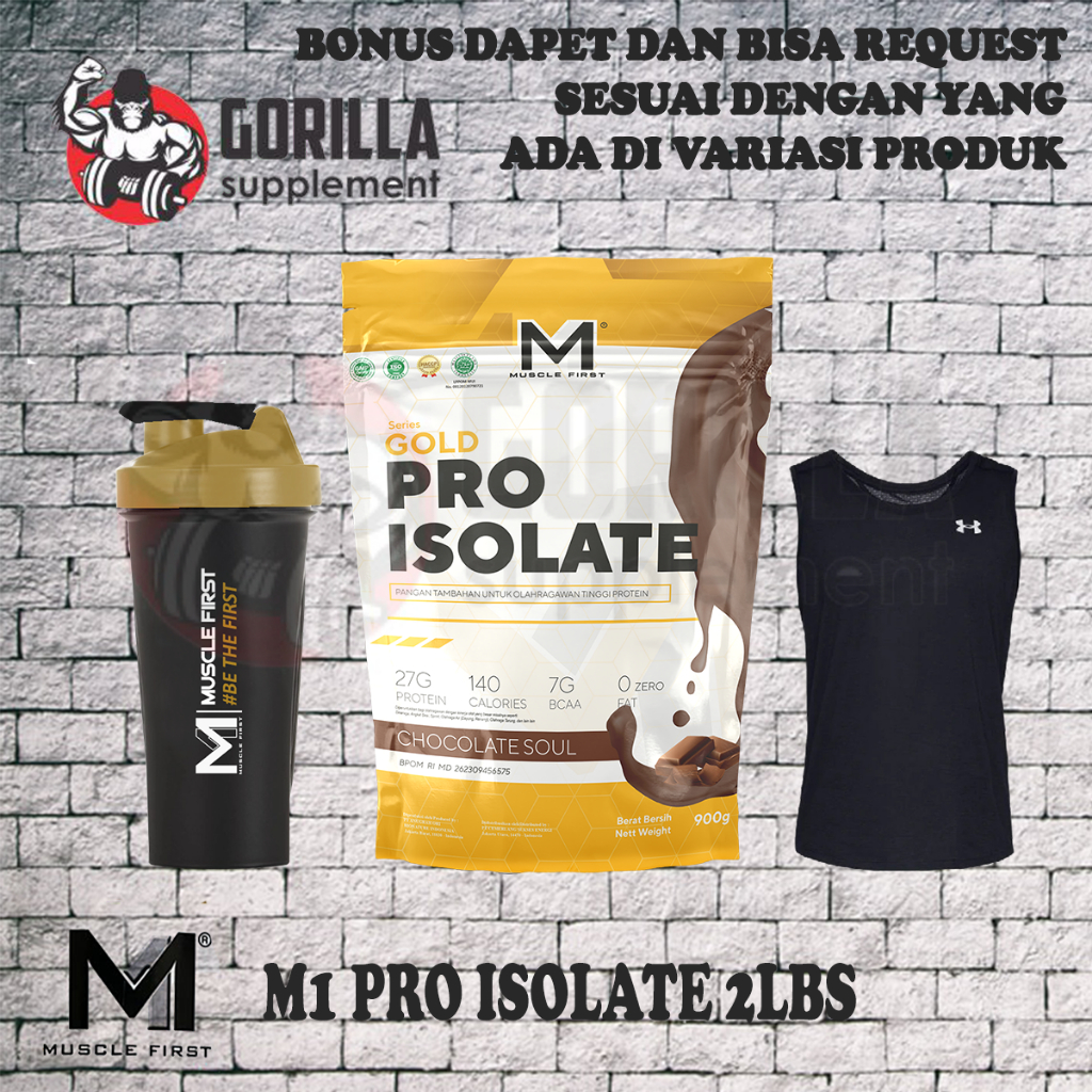 Jual MUSCLE FIRST Pro Isolate 2lbs / 900 Gram Whey Protein Isolate BPOM ...