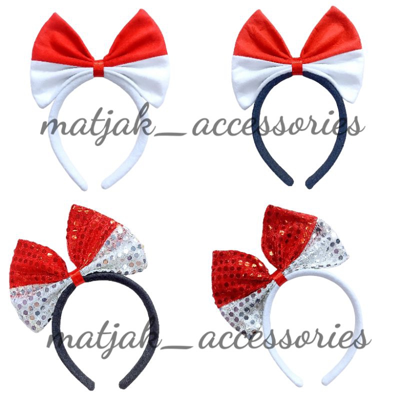 Jual Bando Merah Putih Indonesia Bando Pita Felt Blink Atribut ...