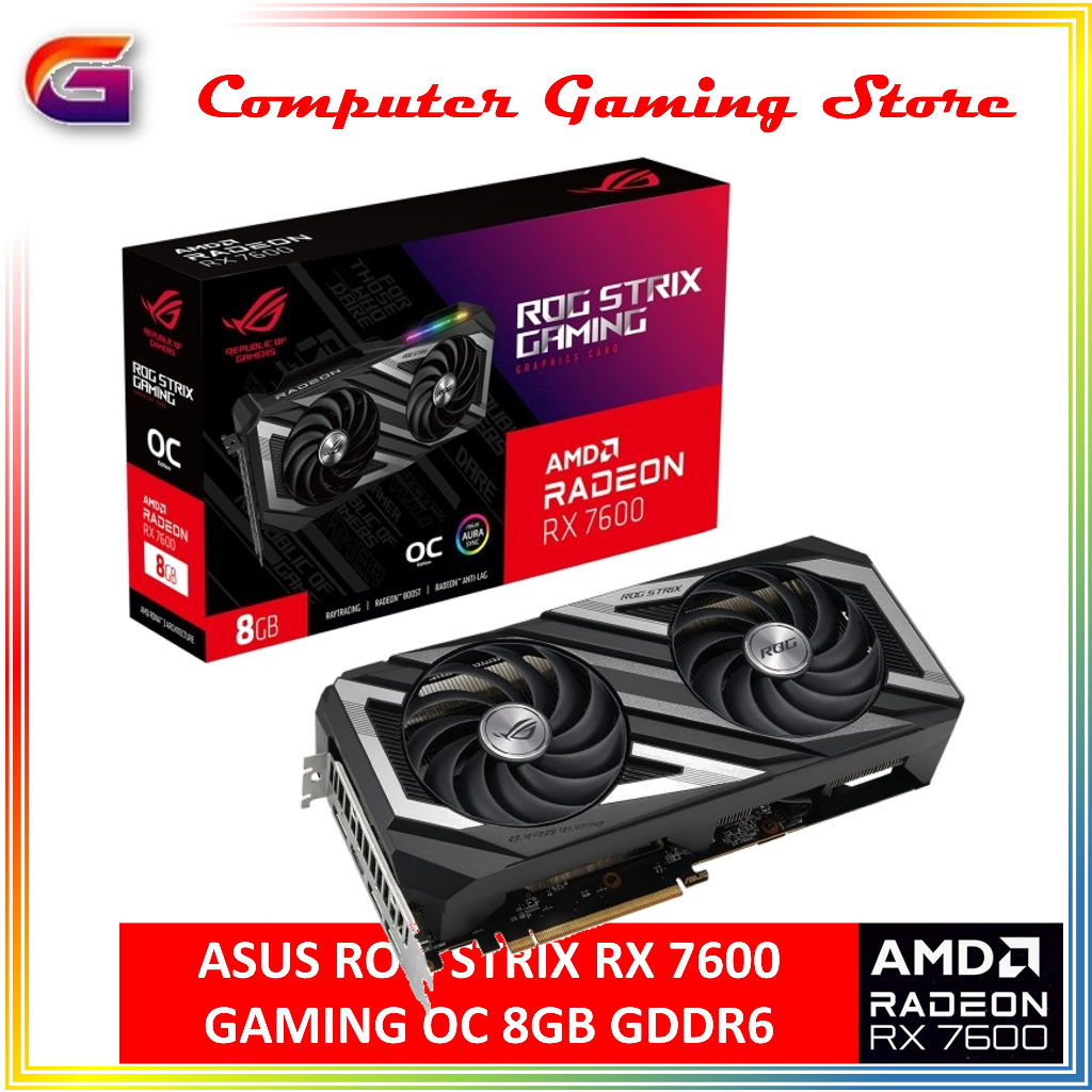 Jual ASUS ROG STRIX RX 7600 GAMING OC 8GB GDDR6 - VGA Card | Shopee ...