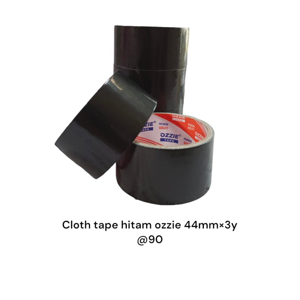 Jual Cloth tape hitam Ozzie 44mm x 3Y (1 Pcs) | Shopee Indonesia