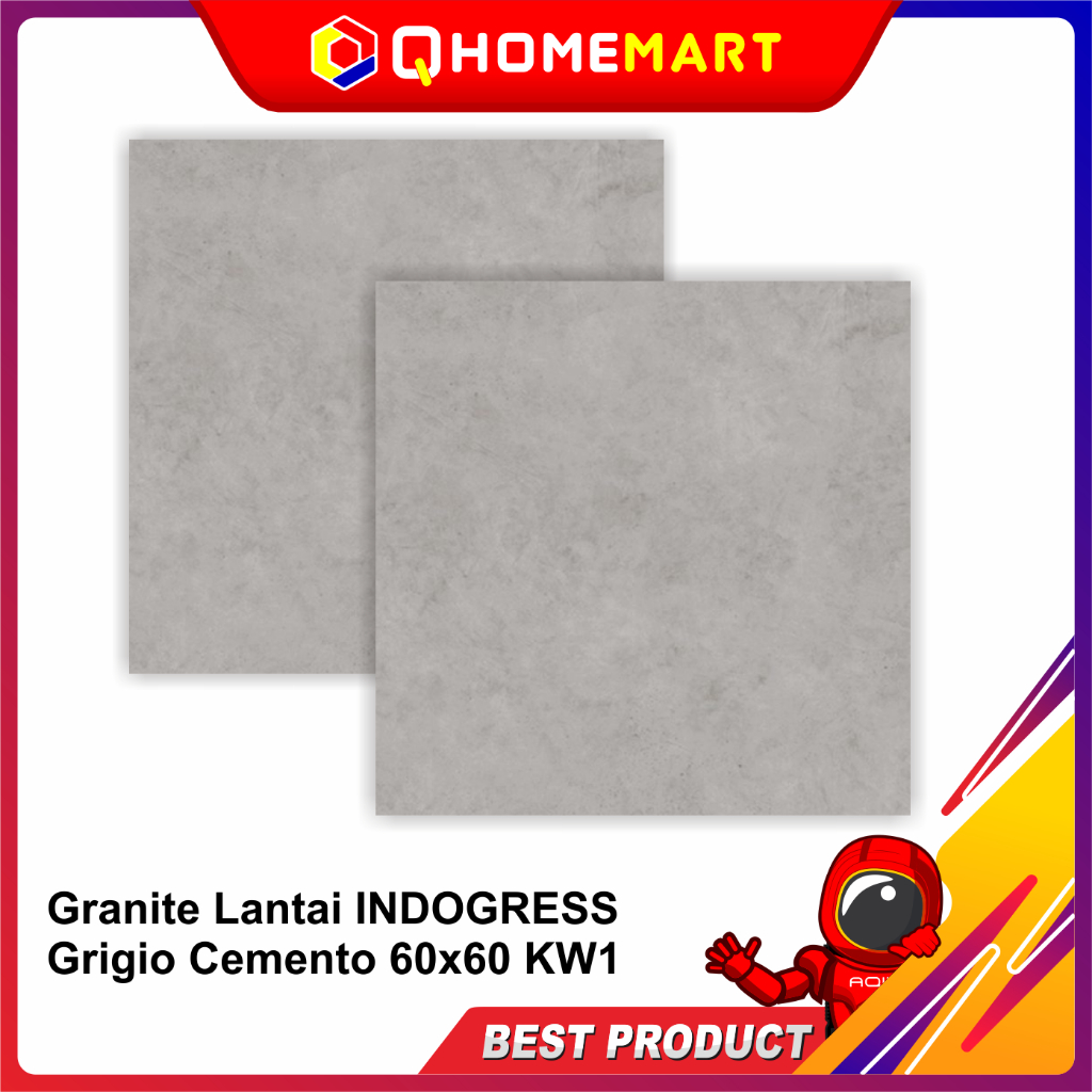 Jual Granite Lantai INDOGRESS Grigio Cemento 60x60 KW1 | Shopee Indonesia