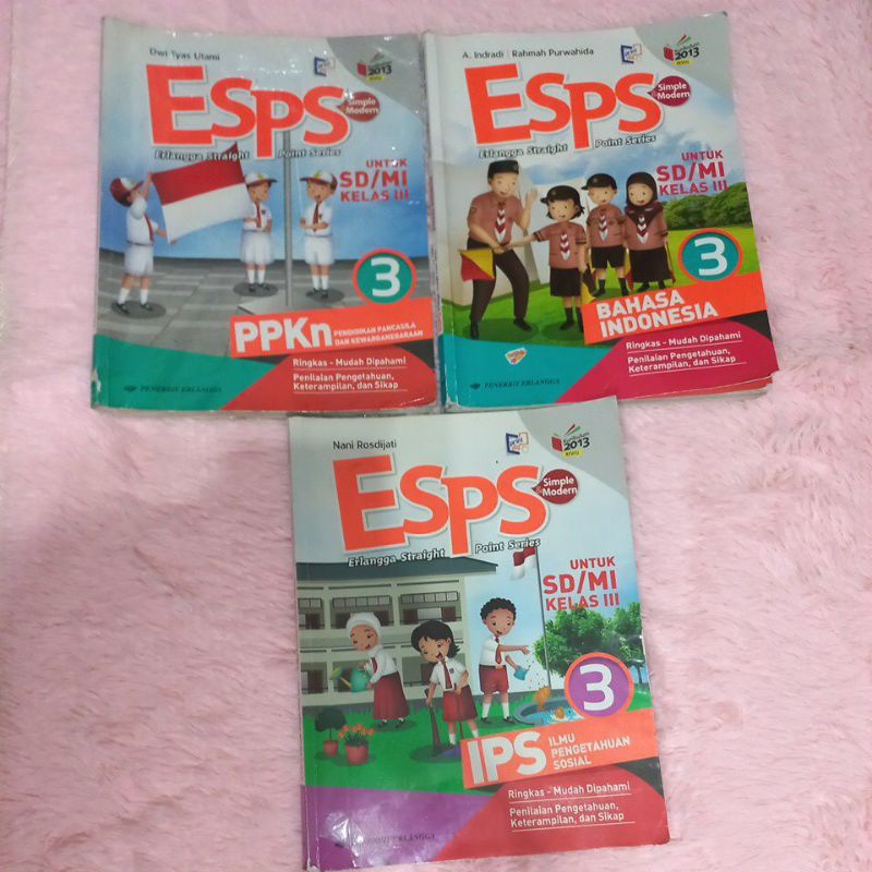 Jual buku pelajaran SD/MI layak pakai ESPS Erlangga kelas 3, 4, 5 bahasa indo,PPKN,IPS | Shopee ...