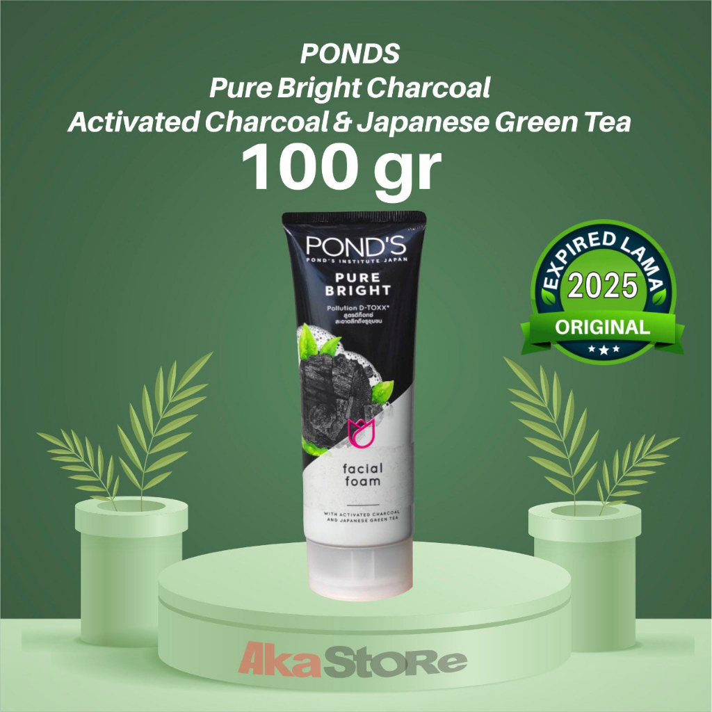 Jual Ponds Pure Bright Charcoal Activated Charcoal & Japanese Green Tea ...