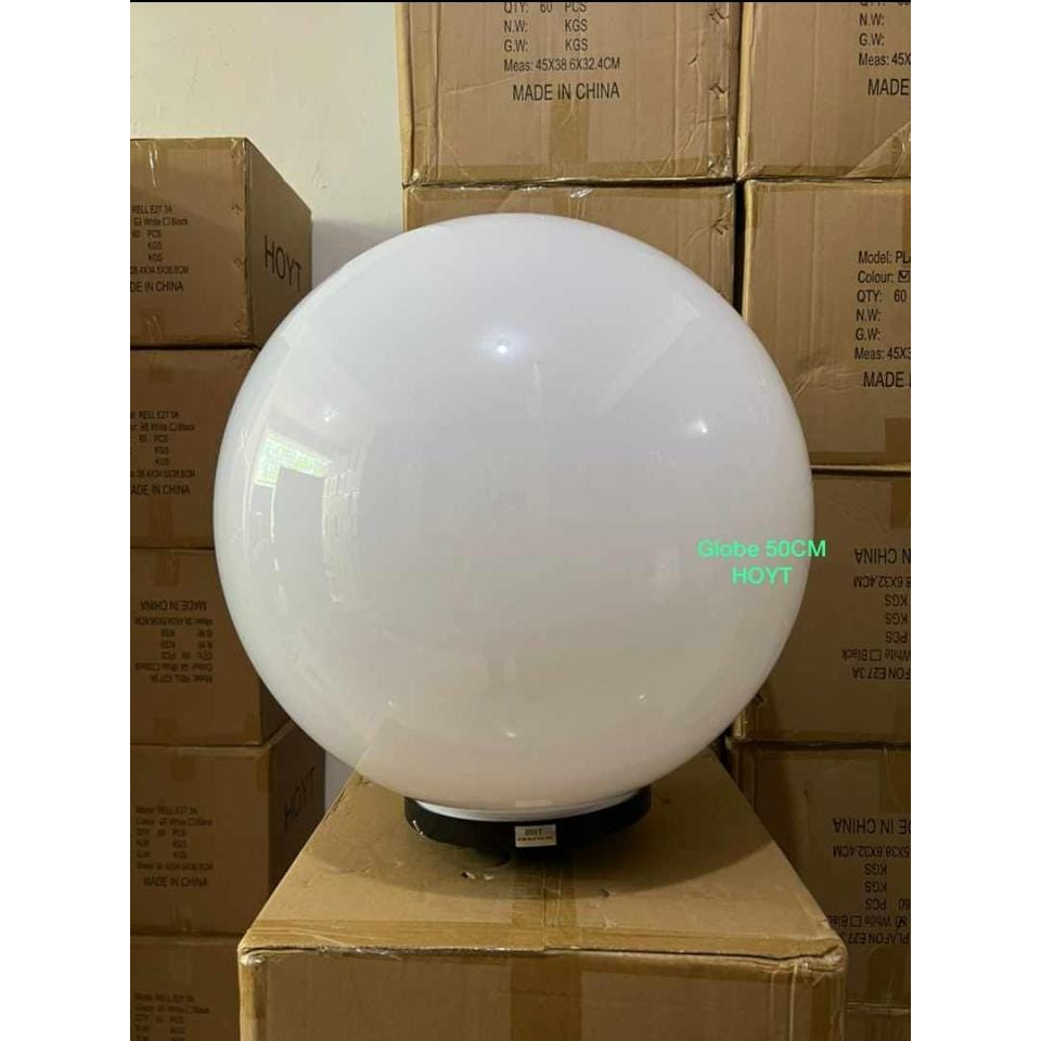 Jual KAP LAMPU TAMAN BOLA E27 PUTIH SUSU OUTDOOR / KAP LAMPU BULAT ...