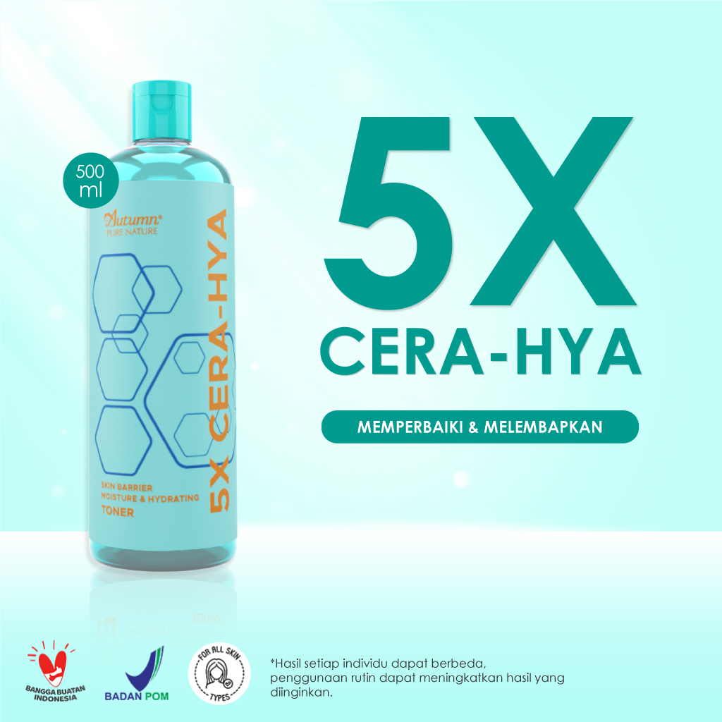 Jual Autumn 5X Cera-Hya Skin Barrier Moisture & Hydrating Toner 500ml ...