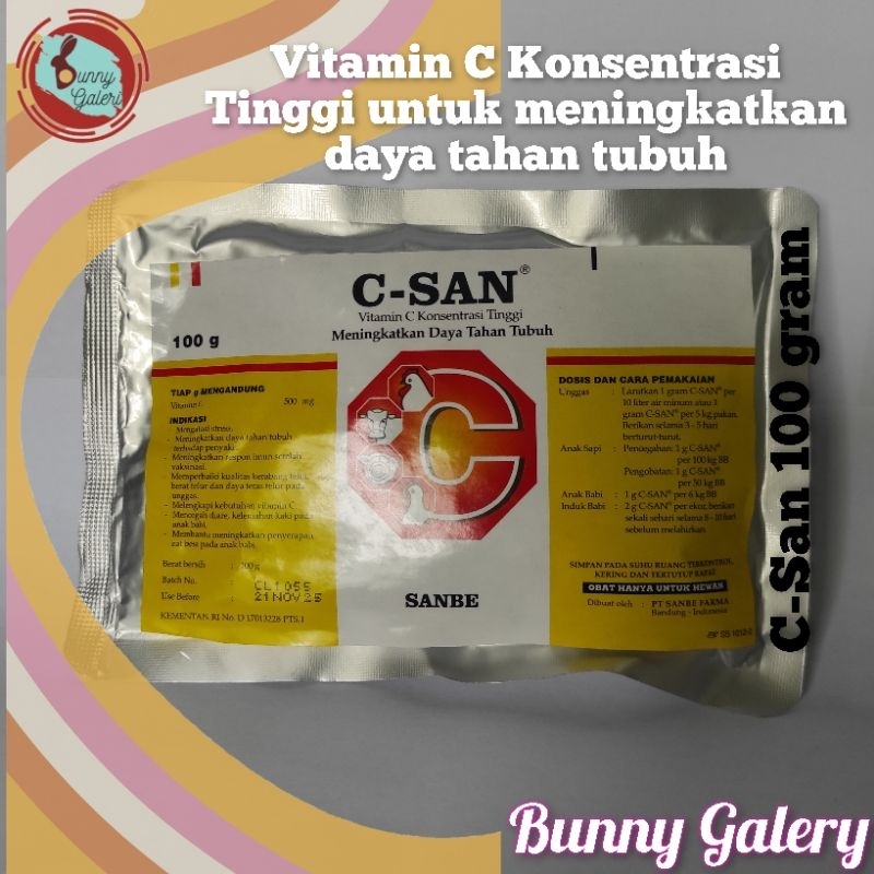 Jual C-SAN 100 gram, vitamin C Konsentrasi Tinggi 500 mg untuk ...