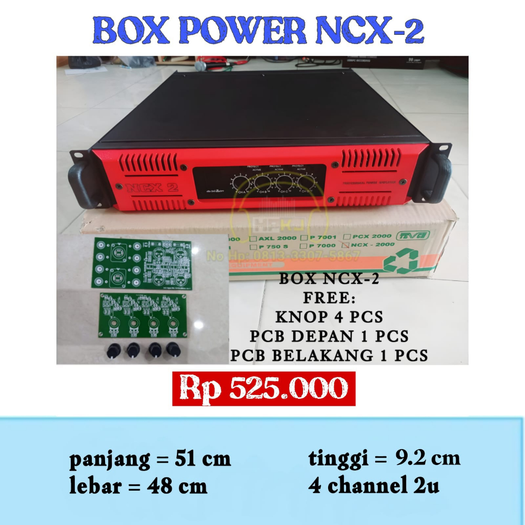 Jual BOX POWER AMPLIFIER NCX-2 2u box power ampli NCX 2 4channel ...