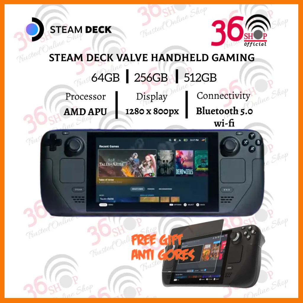 Jual Steam Deck Valve 64GB 256GB 512GB Handheld Gaming Original ...