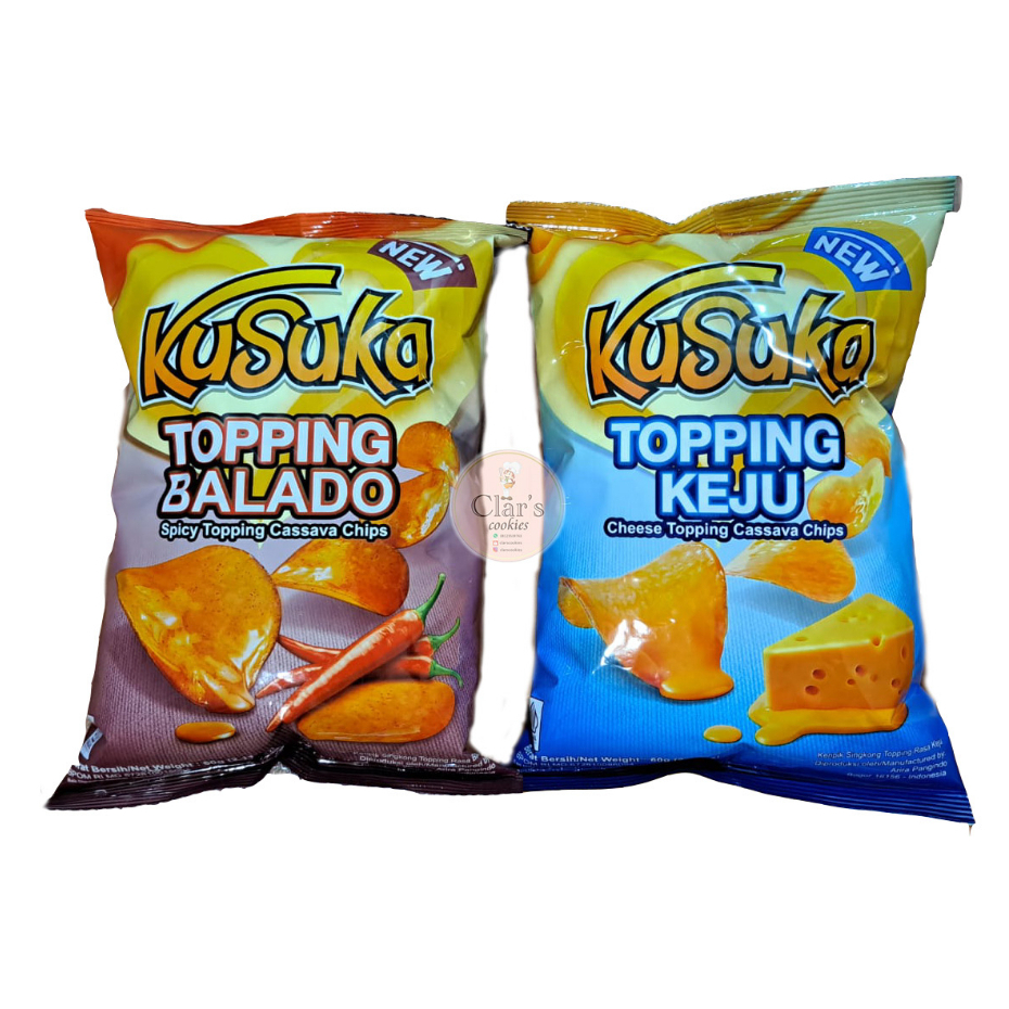 Jual Kusuka Keripik Singkong 60 gram 60gr varian baru Snack Viral Kusuka Topping Keju Topping ...