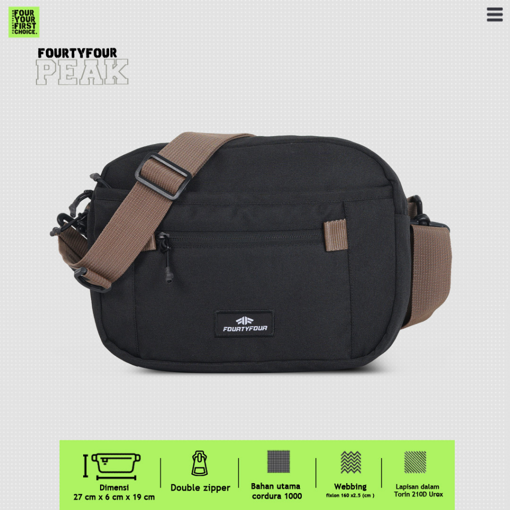 Jual FOURTYFOUR PEAK - Tas Selempang Pria Premium Slingbag | Shopee ...