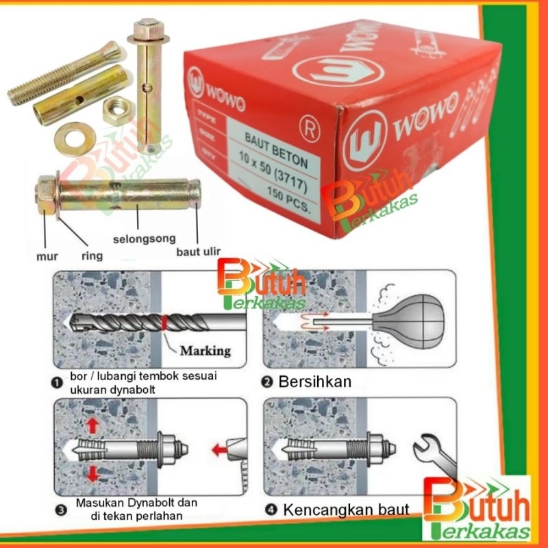 Jual Dinabolt Baut Beton Dynabolt Baut Tanam Anchorbolt Baut Tembok ...