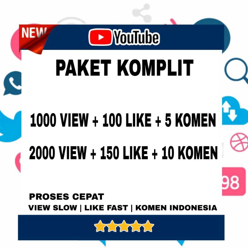 Jual VIEWER YOUTUBE PAKET KOMPLIT KUALITAS TERBAIK | Shopee Indonesia