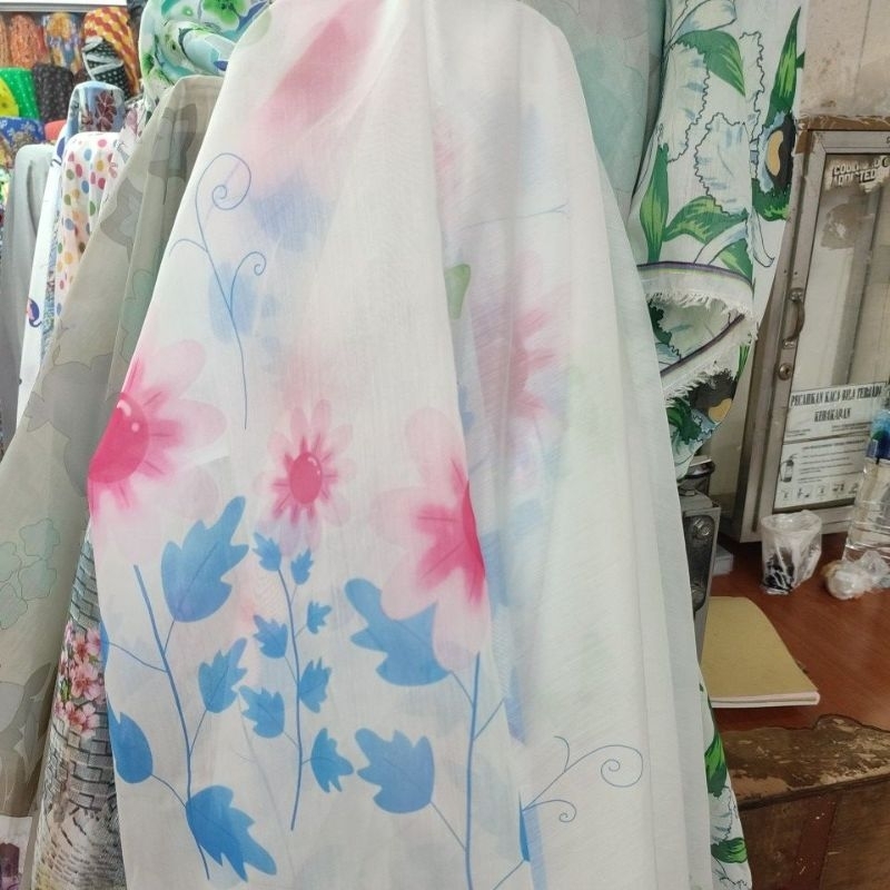 Jual Kain Organza bordir - bahan organdi bordir - bahan kain organza ...