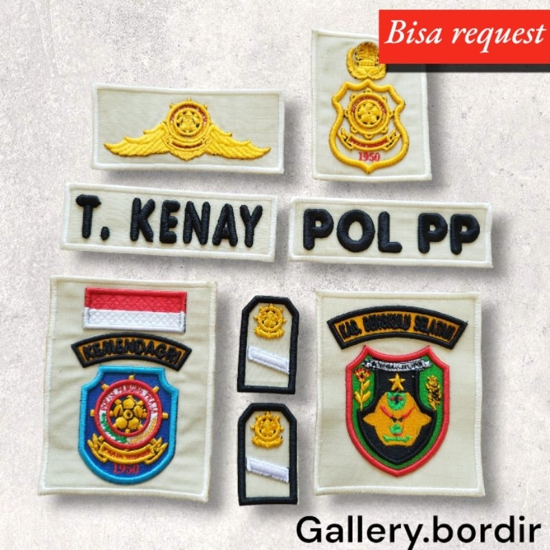 Jual bordir atribut pol pp bahan krem timbul 3d TERBARU !! TERLARIS ...