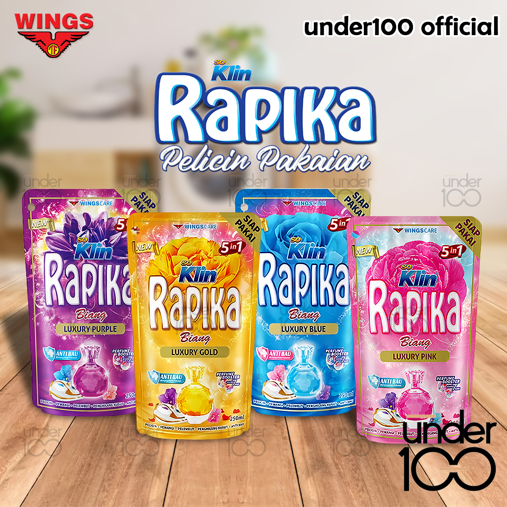 Jual Under100 So Klin Rapika Biang 5 in 1 Refill 250ml Pelicin Pakaian ...