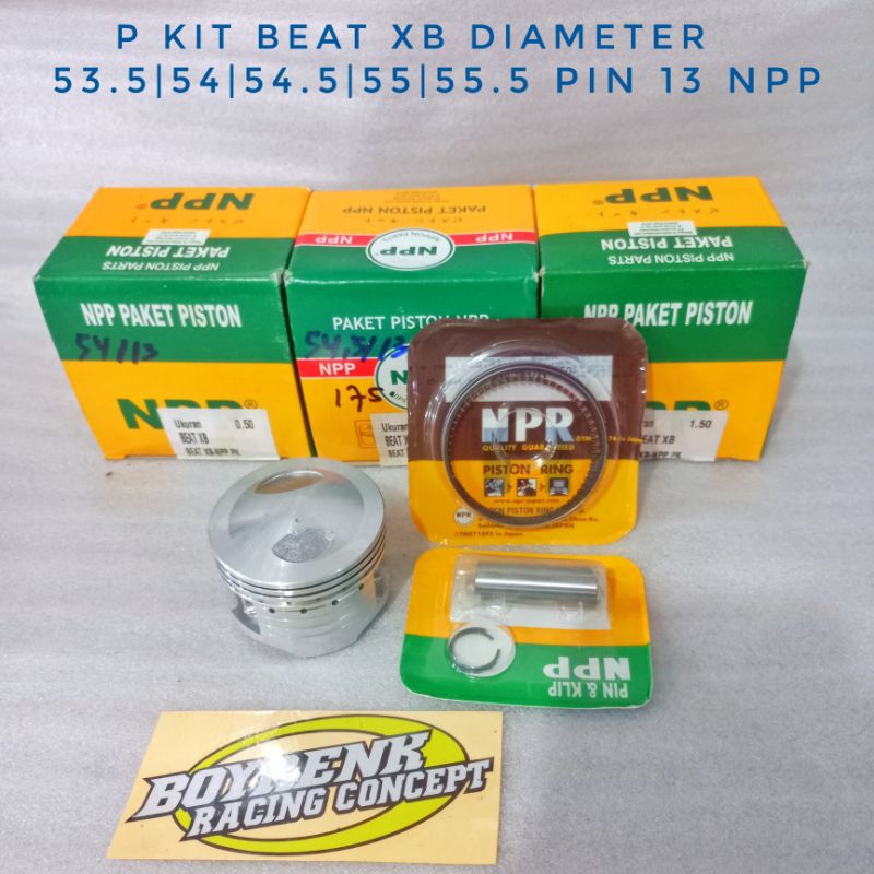 Jual PISTON KIT BEAT KVY BEAT KARBU XB DM 53.5|54|54.5|55|55.5 PIN 13 ...