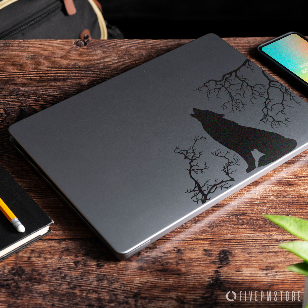 Jual Sticker Decal Serigala Mengaum stiker Decal Wolf Howl laptop Mac ...