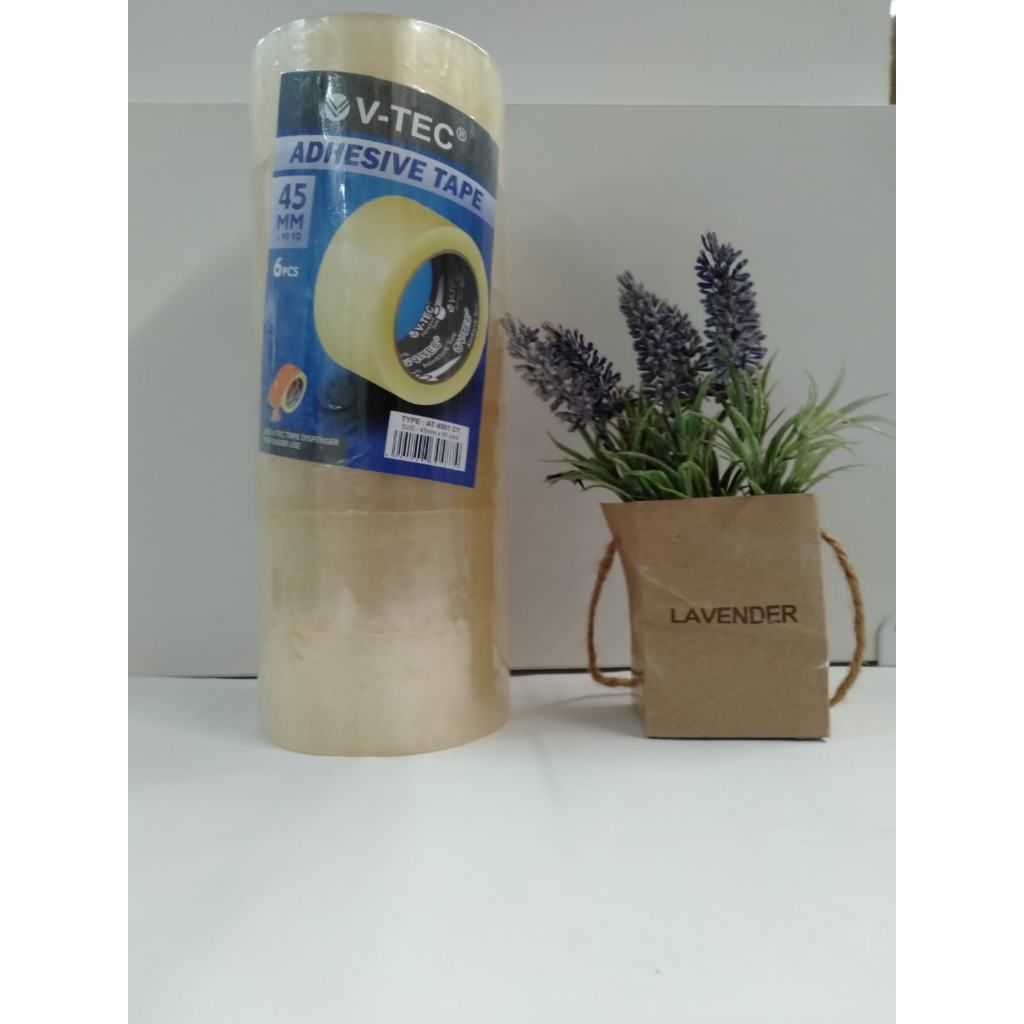 Jual V-TEC Adhesive Tape 45mmx90yard yellow(6pcs/1pcs) | Shopee Indonesia