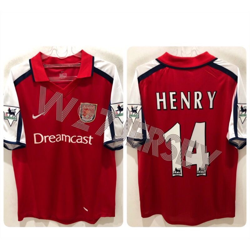 Jual JERSEY RETRO - AR - SENAL HOME 1999-2000 name player Henry + Patch ...