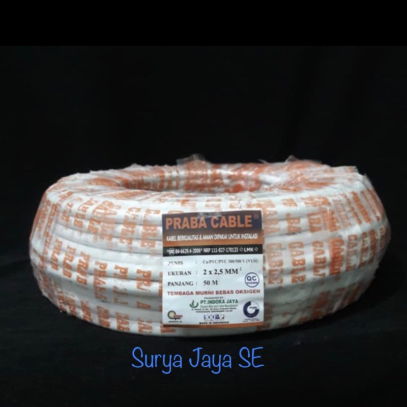 Jual Kabel Listrik NYM 2X2,5 Eterna Praba per Meter SNI LMK | Shopee ...