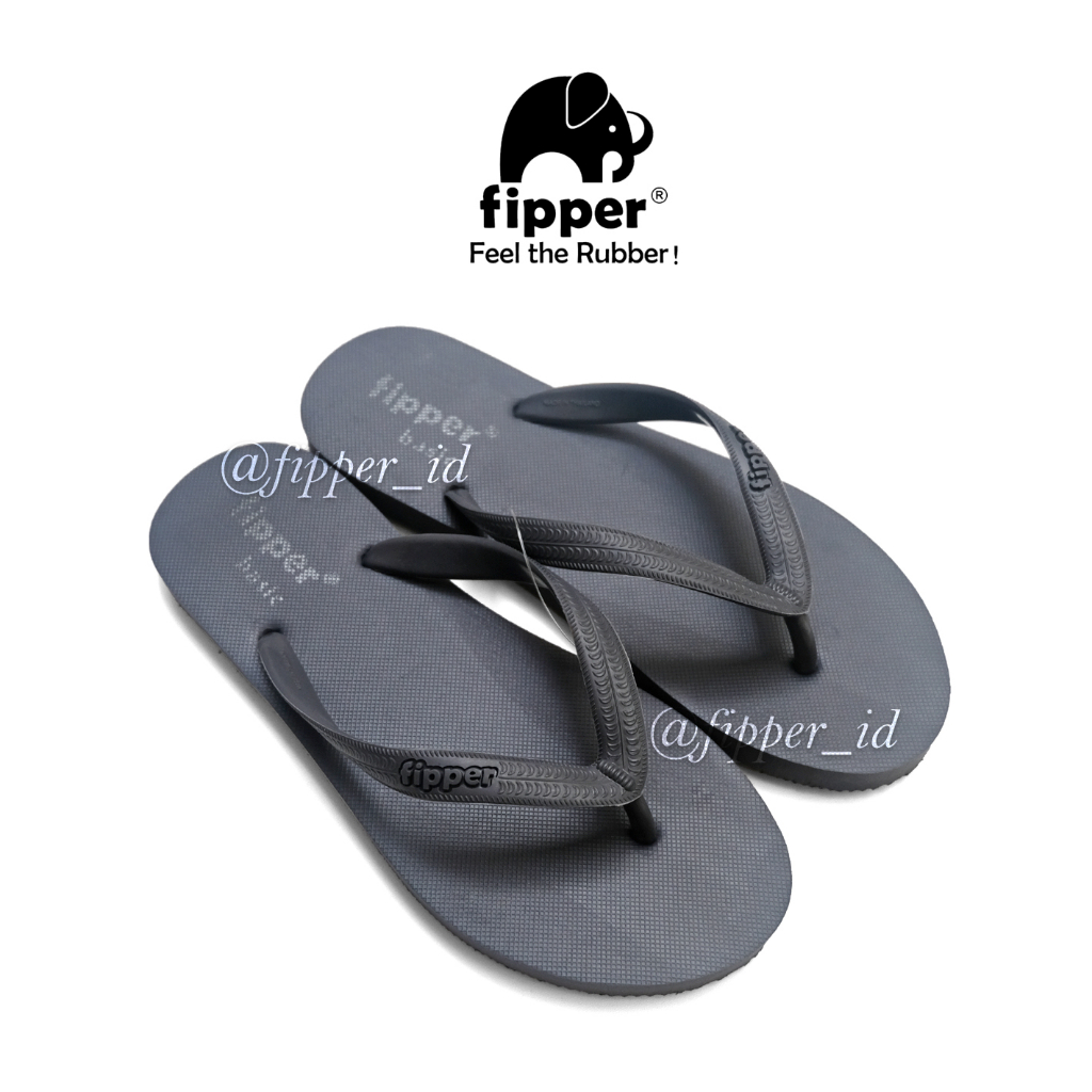 Jual Sandal Fipper Basic-M Original for Man - Grey(Dark) | Shopee Indonesia