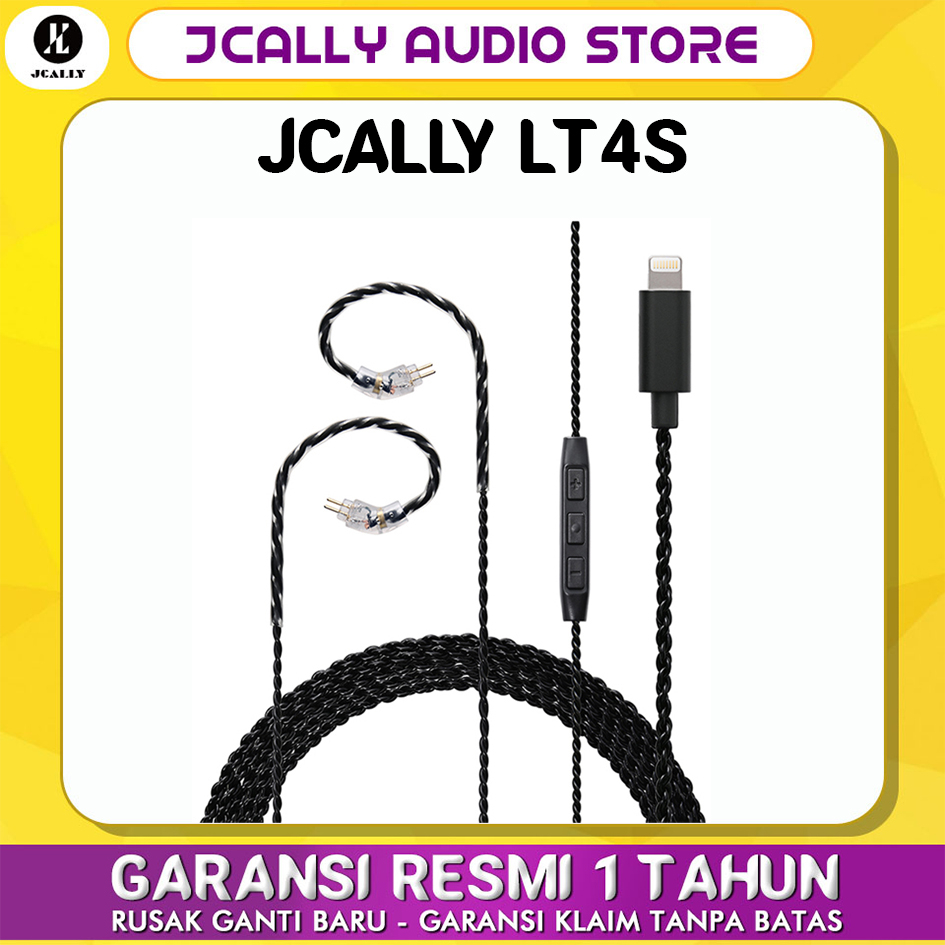 Jual JCALLY LT4s Lightning Jack Cable DAC with Mic Kabel Lightning ...