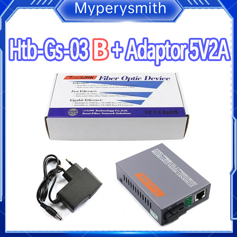 Jual Media Converter HTB-GS-03 Side B 1000Mbps Media Converter Fiber ...