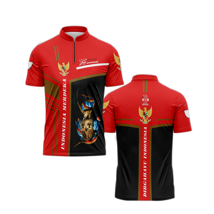 Jual kaos baju 17 agustus HUT RI ke 78 art 12 Fullprint 3D terbaru 2023 | Shopee Indonesia