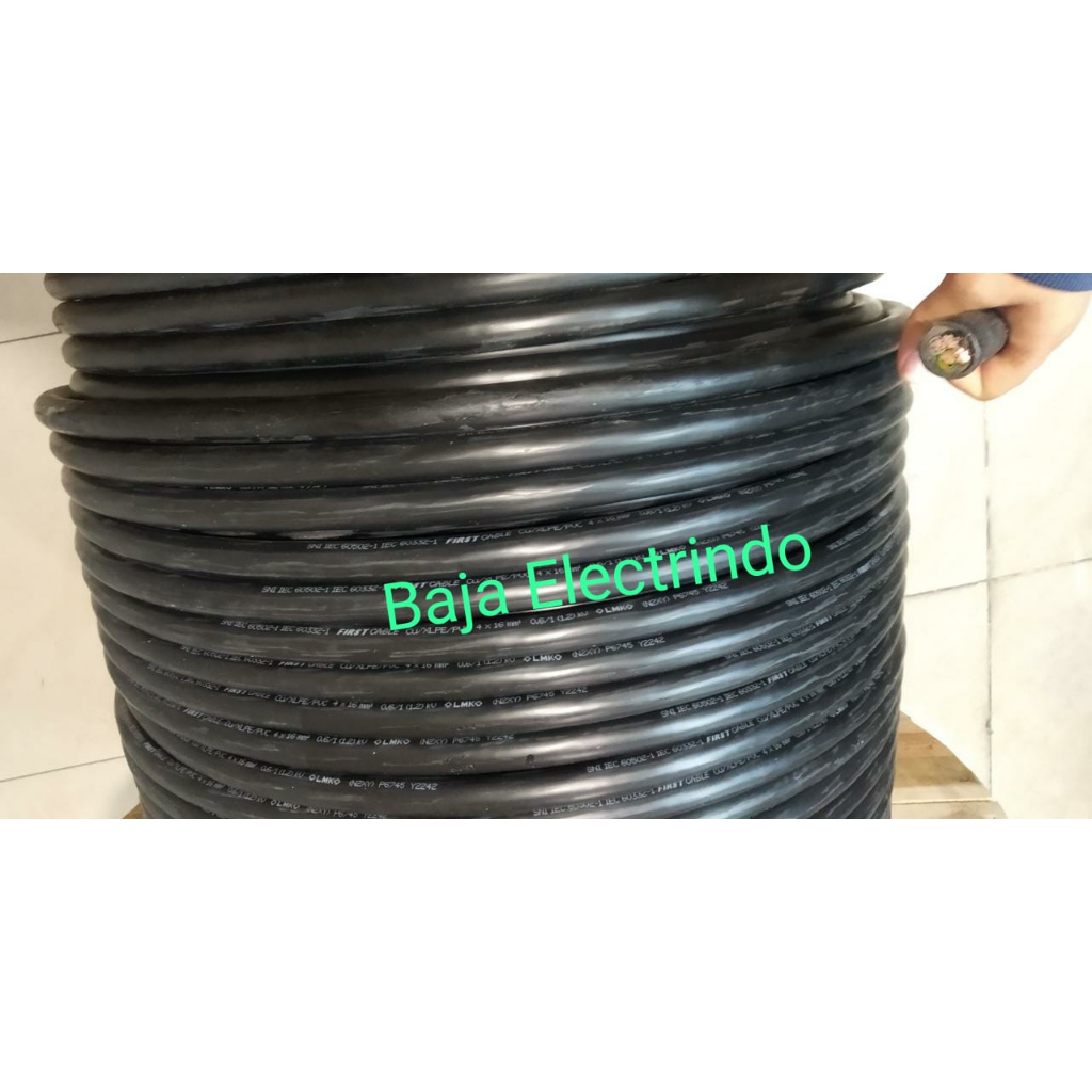Jual Kabel N2XY 4x16 mm2 meteran (Cu/XLPE/PVC) FIRST CABLE N2XY 4 x 16mm2 FIRST per meter ...