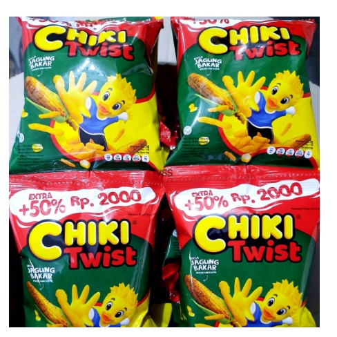 Jual 1 Renceng Snack Chiki Twist Jagung Bakar 10 Sachet | Shopee Indonesia