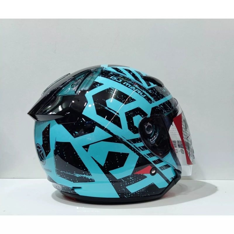 Jual HELM KYT DJ MARU SERI 16 TOSCA BLUE ORIGINAL PRODUK | Shopee Indonesia