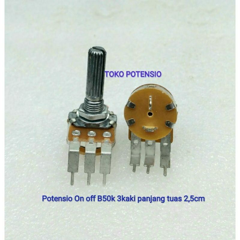 Jual POTENSIO DIMMER B50K ON OFF 3KAKI | Shopee Indonesia