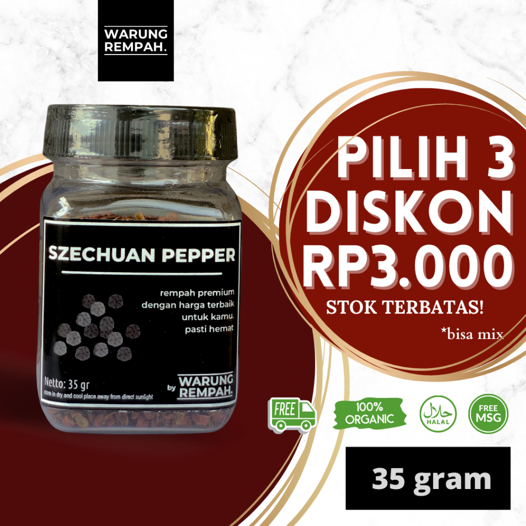 Jual Szechuan Peppercorn Secuan Mala Lada Sicuan Sichuan Utuh | Shopee ...