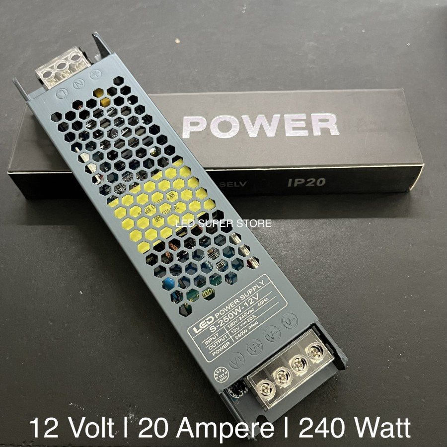 Jual Power Supply LED Slim Black Series 12 Volt | Adaptor kecil | Trafo ...