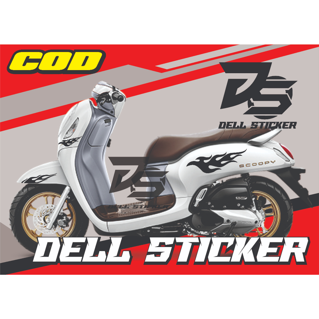 Jual STIKER STRIPING SCOOPY MODEL API CUTTING STIKER MOTOR SCOOPY ...