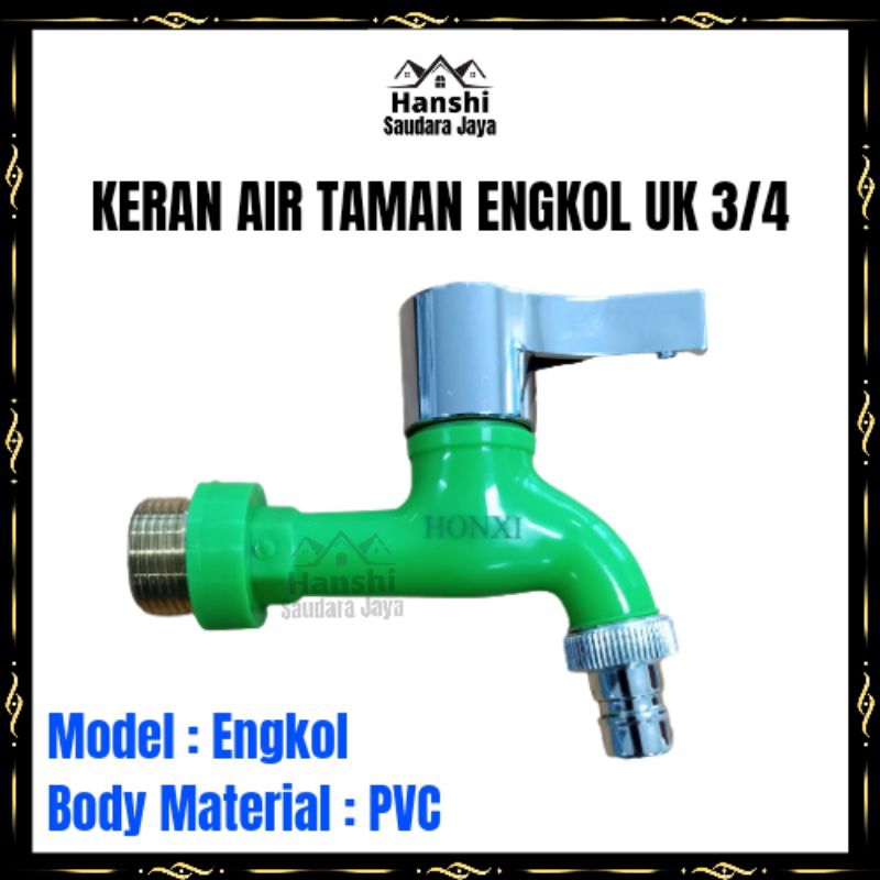 Jual Kran Air 3/4 Inci PVC Jumbo / Kran drat kuningan Engkol Honxi ...