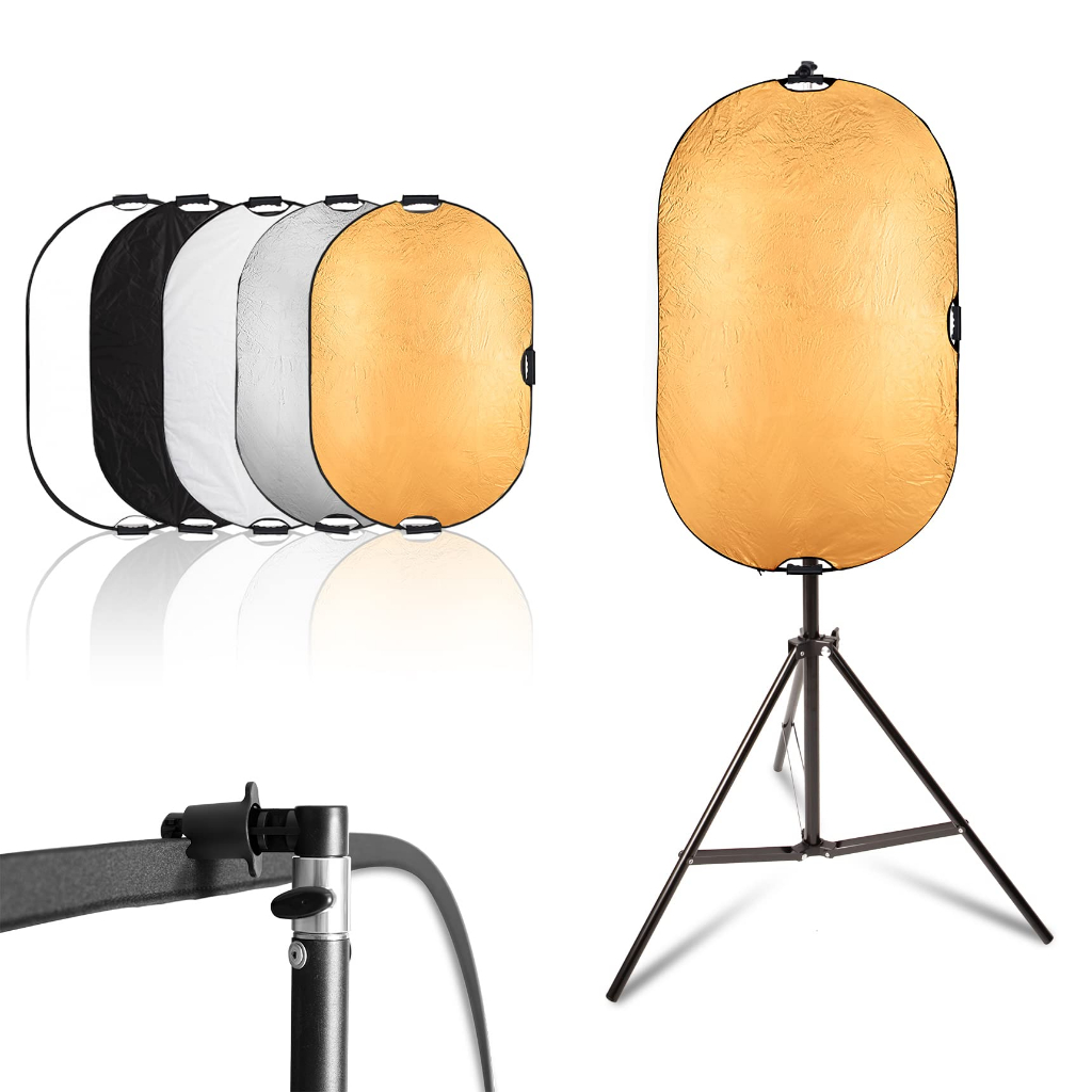 Jual Exclusive Kit Reflector 5in1 + Stand 2 Meter + Clamp Clip Holder ...