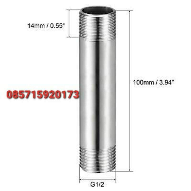 Jual PIPA NEPEL STAINLEES STEEL 1" ~ 2 INCH SS304 PANJANG 20CM | Shopee ...