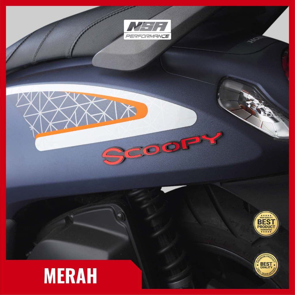 Jual NSA Emblem SCOOPY Logo Scoopy Tulisan Scoopy Timbul 3D Stiker ...