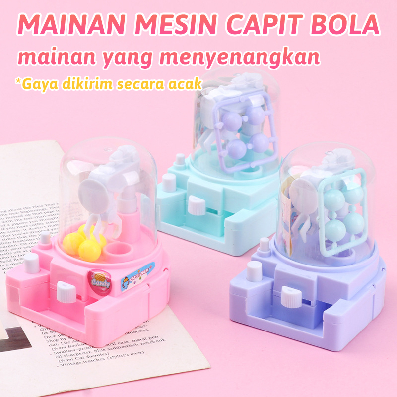 Jual Mesin Capit Bola Mainan Mini 8*8*6cm Ball Catcher Candy Machine ...