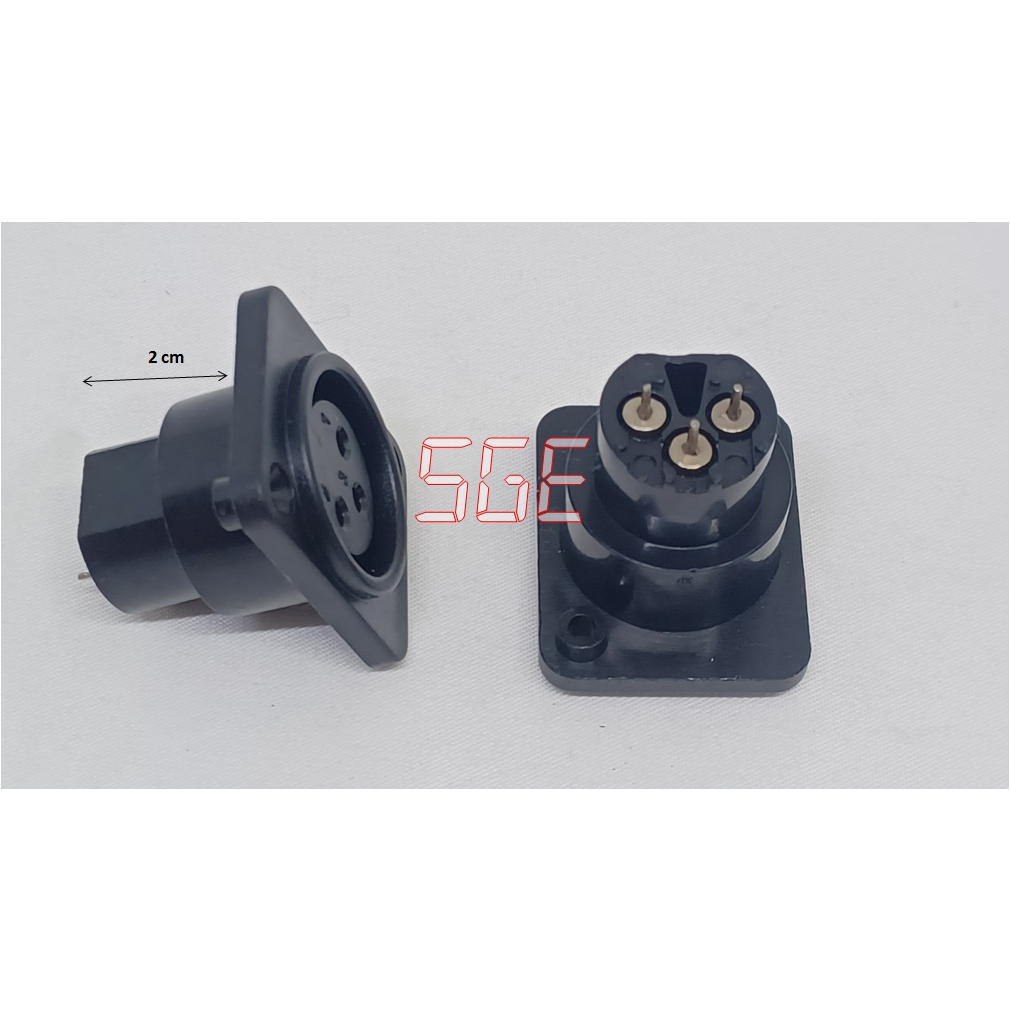 Jual Soket Canon Female Tancap Body kaki Lurus Bahan Plastik | Shopee ...