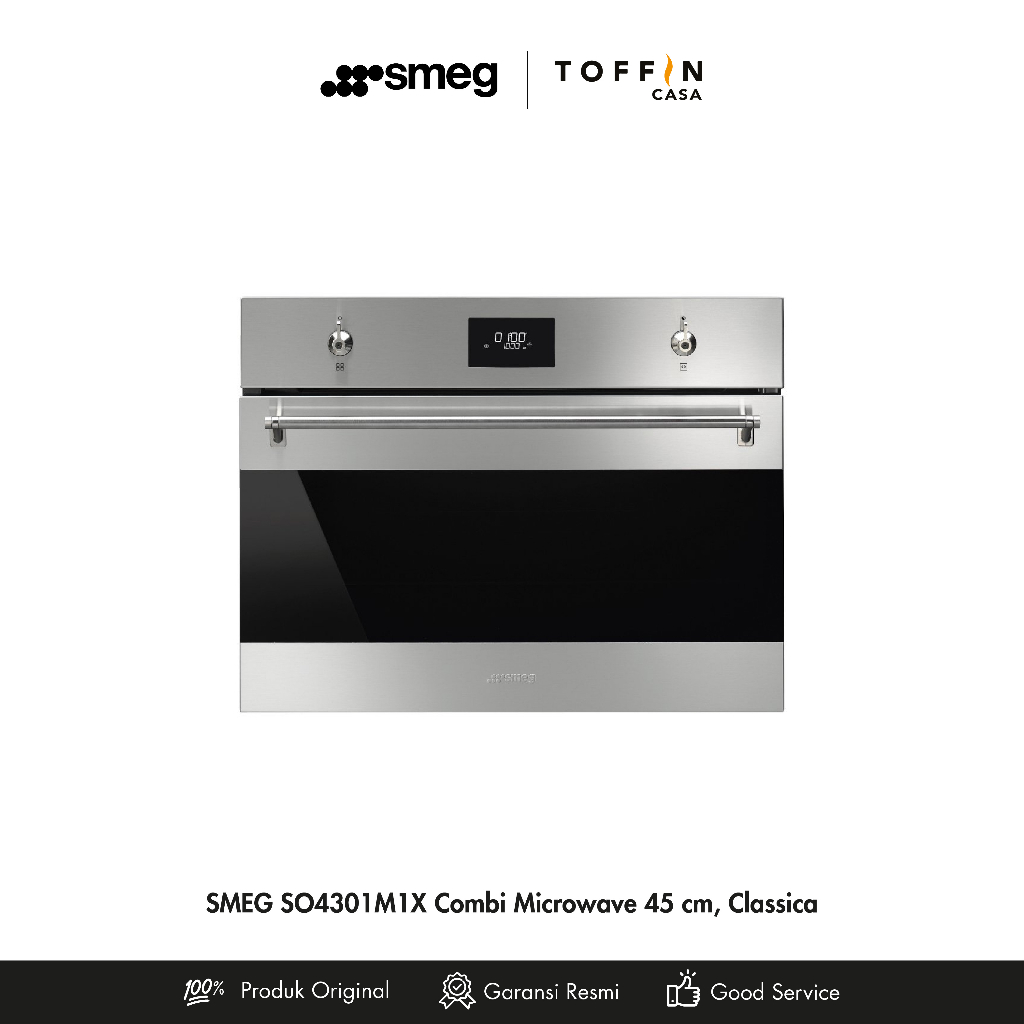 Jual SMEG SO4301M1X Microwave, 45cm Combi Classica - Stainless Steel | Shopee Indonesia