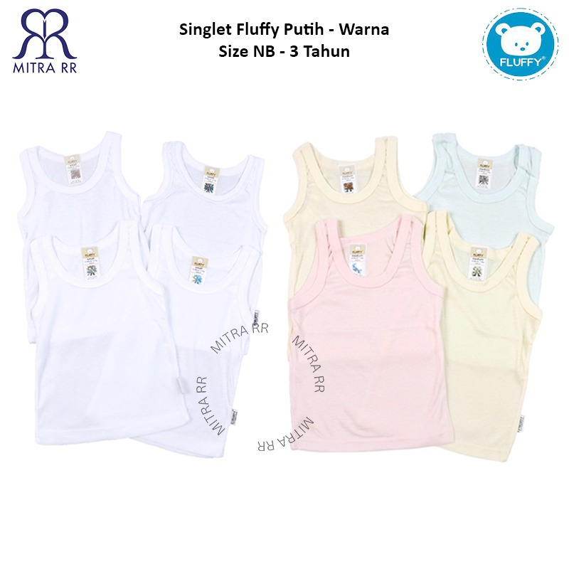 Jual Fluffy Singlet Bayi Polos Putih dan Warna | Kaos Dalam Anak Katun ...