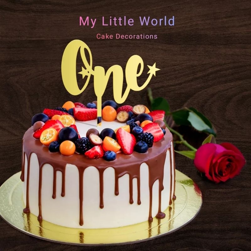 Jual Topper One Angka 1 First Birthday Tusukan Hiasan Kue Ulang Tahun ...