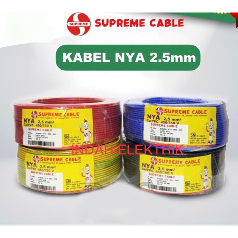 Jual Kabel listrik tunggal NYA Supreme 1x2,5mm | Shopee Indonesia