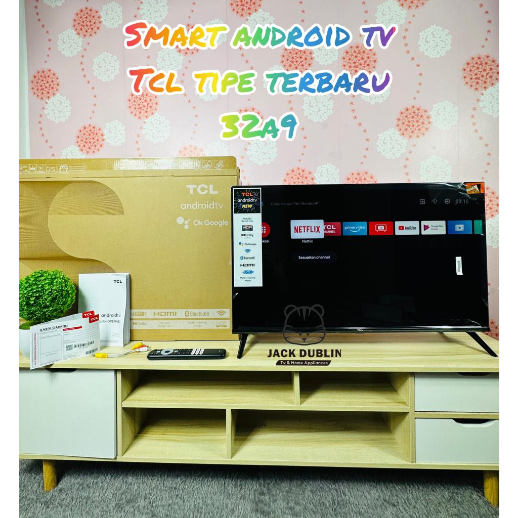 Jual TV LED TCL 32 Inch 32A9 Smart TV Android 11 FULL HD FHD Dolby Audio Google Play Netflix ...